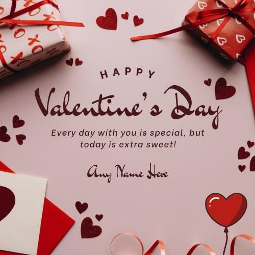 happy valentine day wishes quote greeting card image name edit