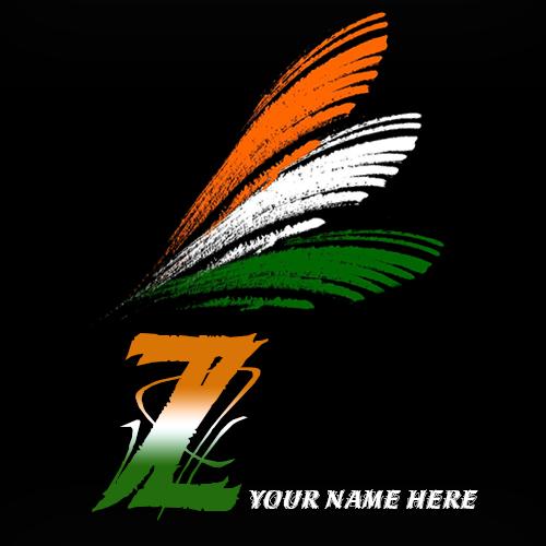 Indian Flag Alphabet With Name Images Free Download