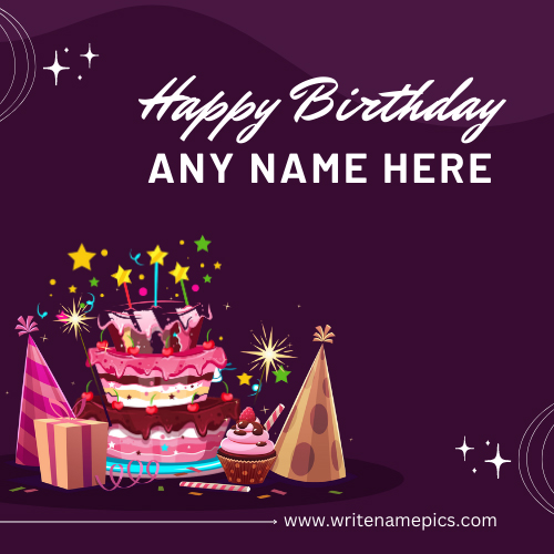 Happy Birthday Greeting Card With Name Edit Infoupdate